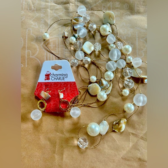 Charming Charlie | Jewelry | Nwt Charming Charlie Long Drop Tiered ...